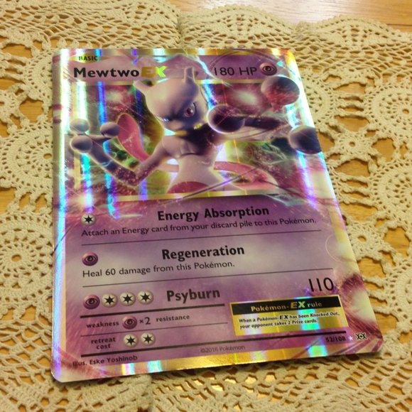 Pokemon | Toys | Pokemon Jumbo Oversized Mewtwo Ex Basic Card | Poshmark